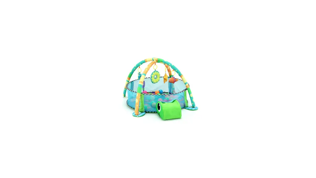 babyeap 3-in-1 Baby Gym, Turtle Play Mat with 30 Ocean Balls, Sensory ...