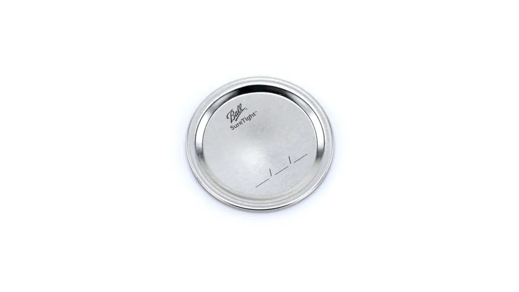 Ball Regular Mouth Jar Dome Lids with Sealing Bands, Tinplate Steel ...
