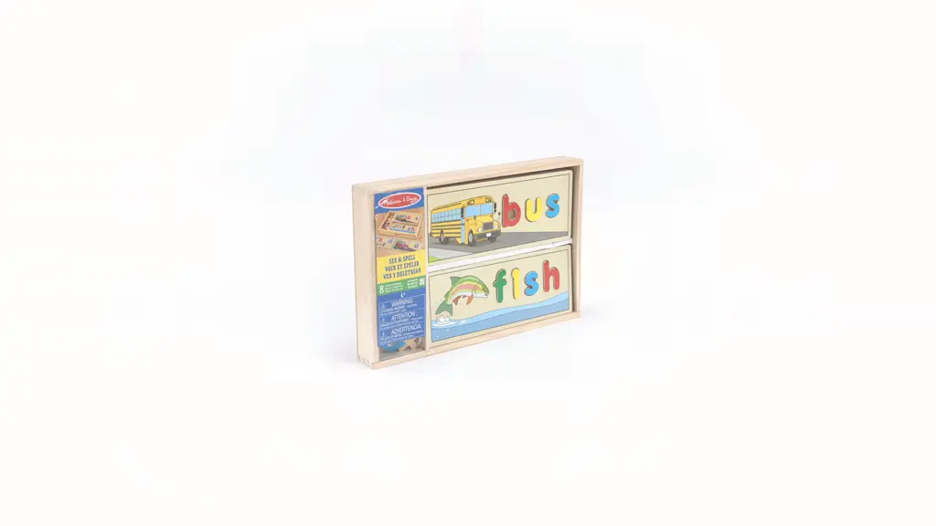 Melissa & Doug Wooden See & Spell Preschool Alphabet Toy for Ages 4 ...