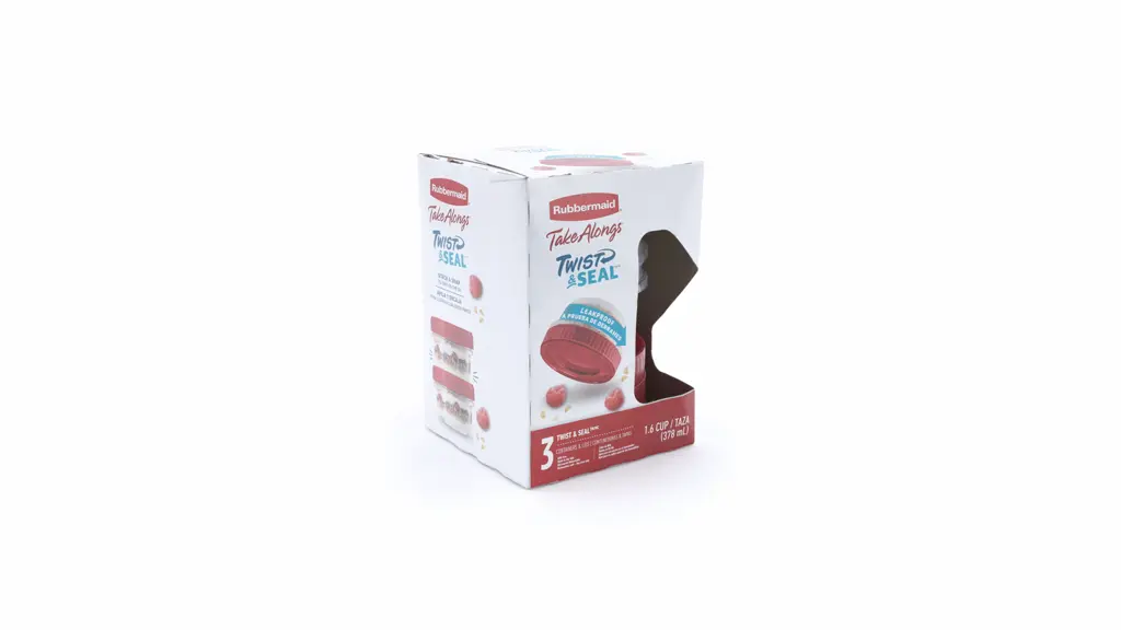 Rubbermaid TakeAlongs Twist & Seal 1.6-Cup Food Storage Containers ...